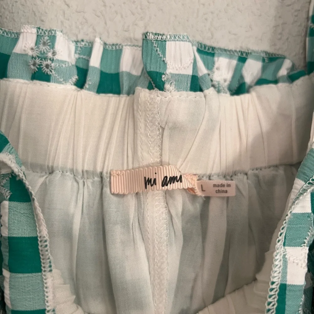 miami | Dresses | Francescas Green Gingham Dress | Poshmark